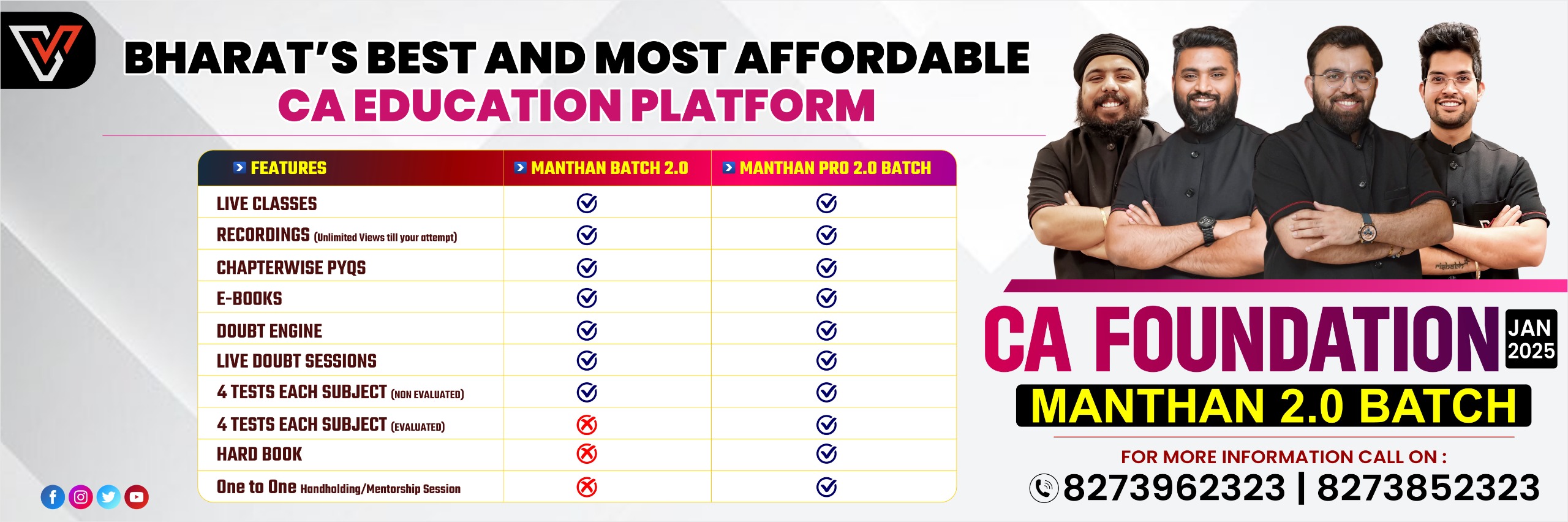 Vishwas CA - Best CA Foundation Live Classes in Delhi & India