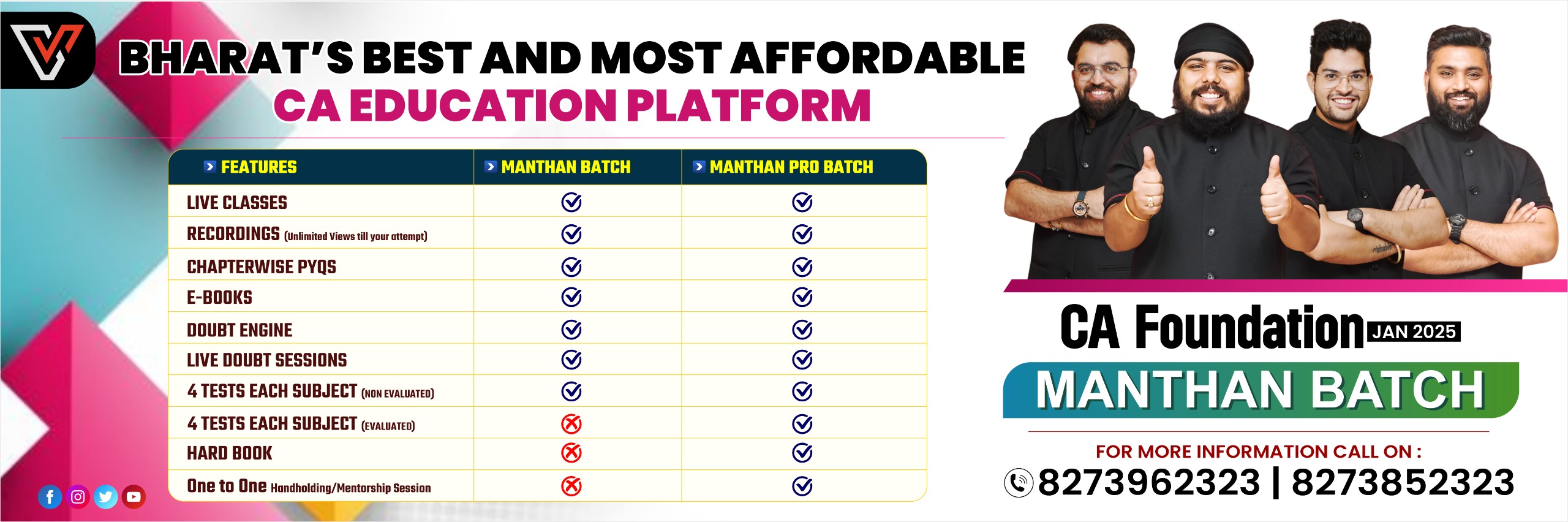 Vishwas CA - Best CA Foundation Live Classes in Delhi & India