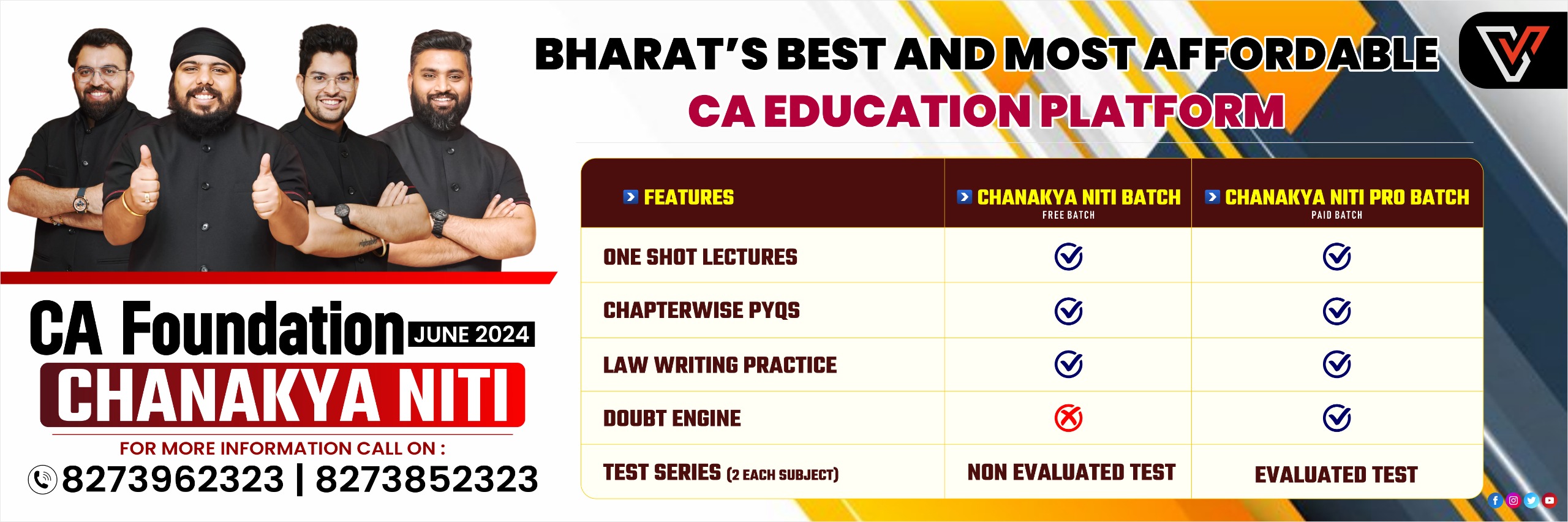 Vishwas CA - Best CA Foundation Live Classes in Delhi & India